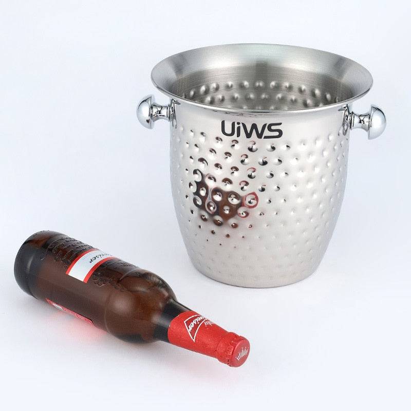 Luxury Stainless Steel Hammer Ice Bucket 5.0L Horn Shaped Beer Bucket ...